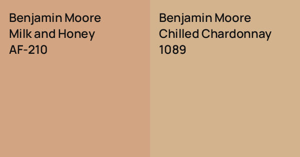 Benjamin Moore Milk and Honey vs. Benjamin Moore Chilled Chardonnay ...