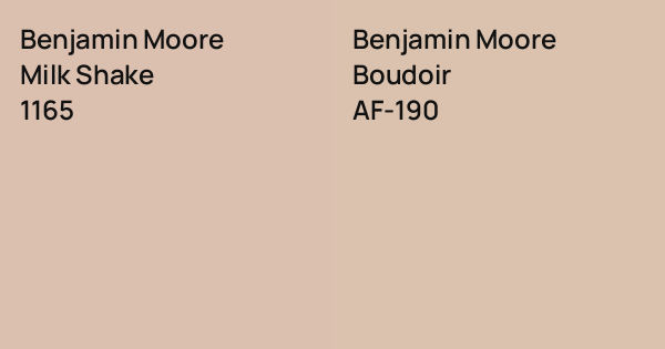 Benjamin Moore Milk Shake vs. Benjamin Moore Boudoir comparison
