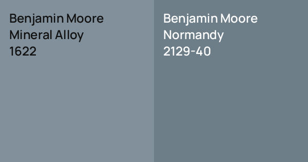 Benjamin Moore Mineral Alloy vs. Benjamin Moore Normandy comparison