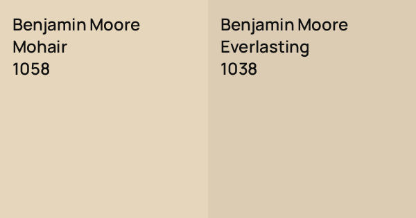 Benjamin Moore Mohair vs. Benjamin Moore Everlasting comparison