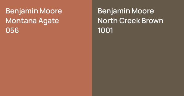 Benjamin Moore Montana Agate vs. Benjamin Moore North Creek Brown ...