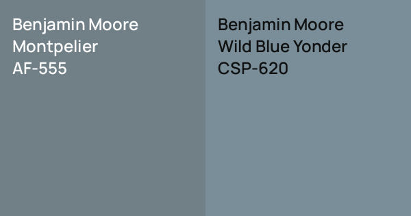 Benjamin Moore Montpelier vs. Benjamin Moore Wild Blue Yonder comparison