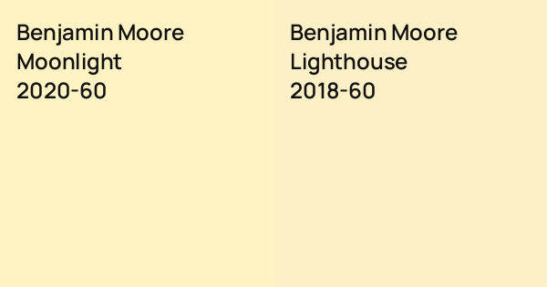 Benjamin Moore Moonlight vs. Benjamin Moore Lighthouse comparison