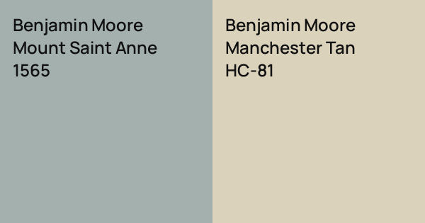 Benjamin Moore Mount Saint Anne vs. Benjamin Moore Manchester Tan ...