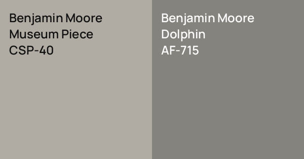 Benjamin Moore Museum Piece vs. Benjamin Moore Dolphin comparison