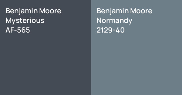 Benjamin Moore Mysterious vs. Benjamin Moore Normandy comparison