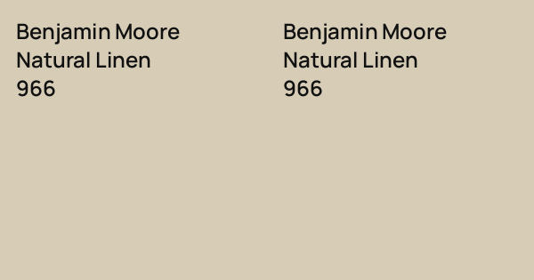 Benjamin Moore Natural Linen vs. Benjamin Moore Natural Linen comparison