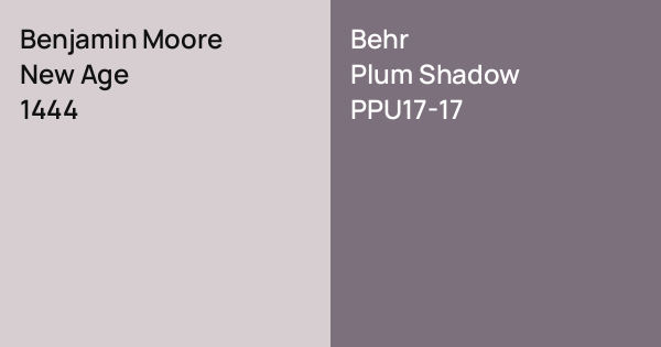 Benjamin Moore New Age vs. Behr Plum Shadow comparison