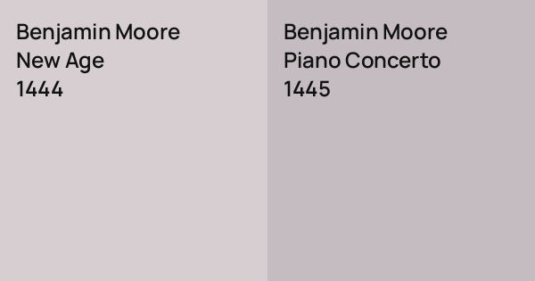 Benjamin Moore New Age vs. Benjamin Moore Piano Concerto comparison