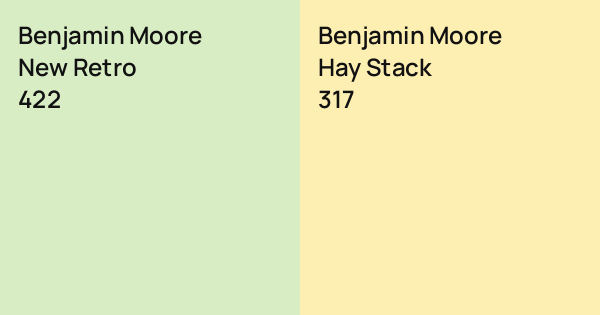 Benjamin Moore New Retro vs. Benjamin Moore Hay Stack comparison