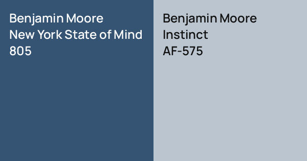 Benjamin Moore New York State of Mind vs. Benjamin Moore Instinct ...