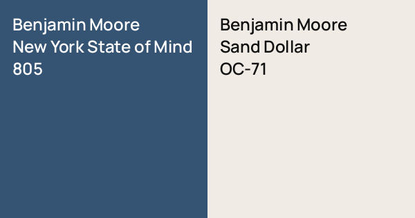 Benjamin Moore New York State of Mind vs. Benjamin Moore Sand Dollar ...
