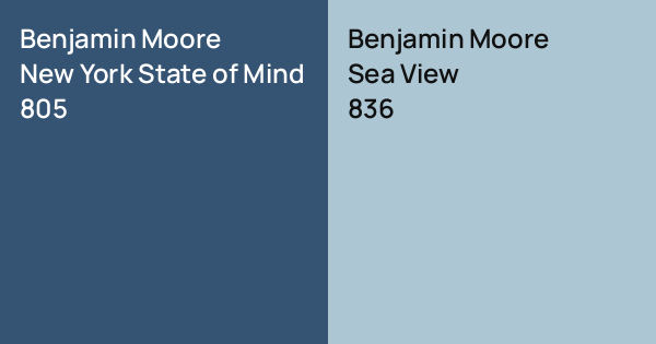 Benjamin Moore New York State of Mind vs. Benjamin Moore Sea View ...