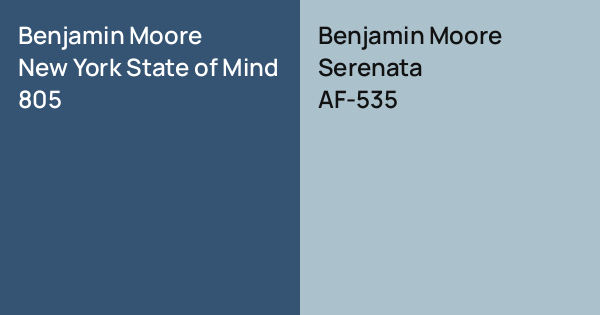 Benjamin Moore New York State of Mind vs. Benjamin Moore Serenata ...