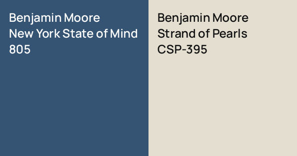 Benjamin Moore New York State of Mind vs. Benjamin Moore Strand of ...