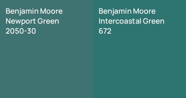Benjamin Moore Newport Green vs. Benjamin Moore Intercoastal Green ...