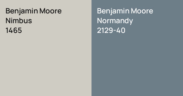 Benjamin Moore Nimbus vs. Benjamin Moore Normandy comparison