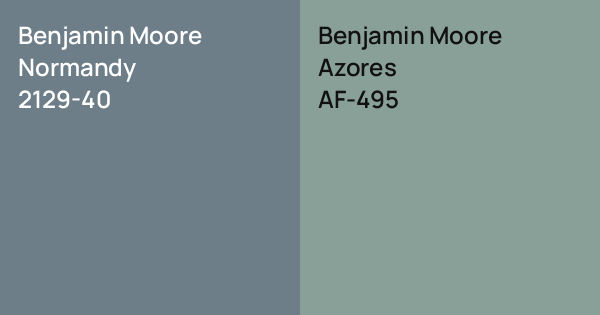Benjamin Moore Normandy vs. Benjamin Moore Azores comparison
