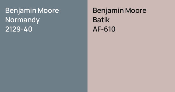 Benjamin Moore Normandy vs. Benjamin Moore Batik comparison