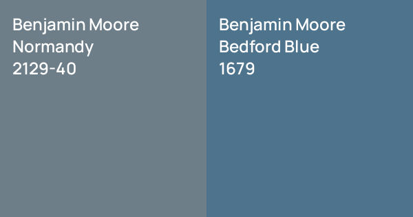 Benjamin Moore Normandy vs. Benjamin Moore Bedford Blue comparison