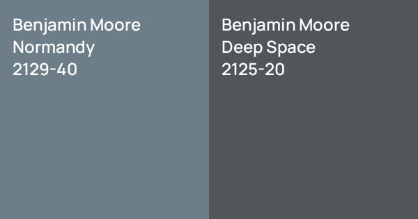 Benjamin Moore Normandy vs. Benjamin Moore Deep Space comparison