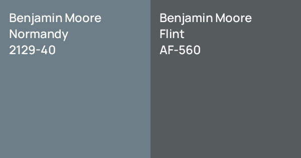 Benjamin Moore Normandy vs. Benjamin Moore Flint comparison