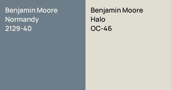 Benjamin Moore Normandy vs. Benjamin Moore Halo comparison