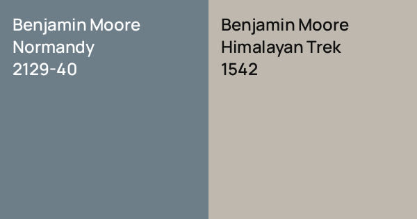 Benjamin Moore Normandy vs. Benjamin Moore Himalayan Trek comparison