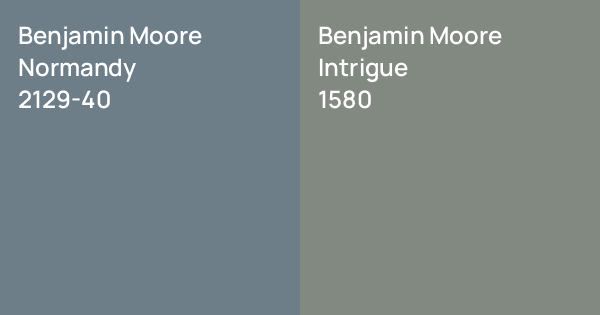 Benjamin Moore Normandy vs. Benjamin Moore Intrigue comparison