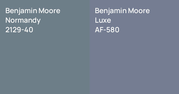 Benjamin Moore Normandy vs. Benjamin Moore Luxe comparison