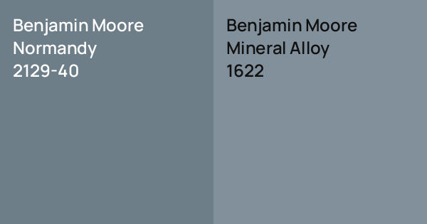 Benjamin Moore Normandy vs. Benjamin Moore Mineral Alloy comparison