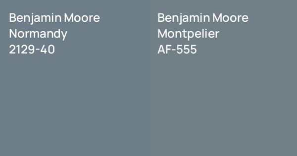 Benjamin Moore Normandy vs. Benjamin Moore Montpelier comparison