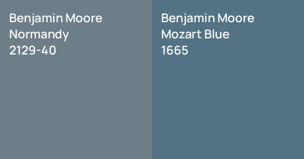 Benjamin Moore Normandy vs. Benjamin Moore Mozart Blue comparison