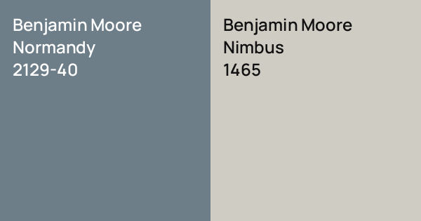 Benjamin Moore Normandy vs. Benjamin Moore Nimbus comparison