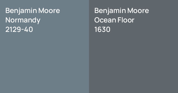 Benjamin Moore Normandy vs. Benjamin Moore Ocean Floor comparison