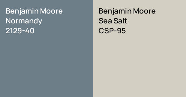 Benjamin Moore Normandy vs. Benjamin Moore Sea Salt comparison