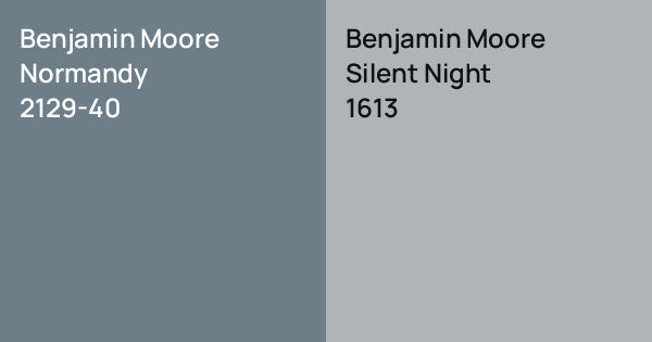 Benjamin Moore Normandy vs. Benjamin Moore Silent Night comparison