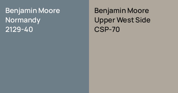 Benjamin Moore Normandy vs. Benjamin Moore Upper West Side comparison