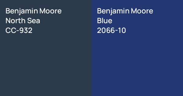 Benjamin Moore North Sea vs. Benjamin Moore Blue comparison