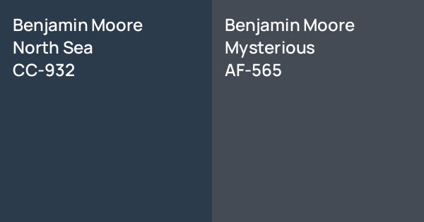Benjamin Moore North Sea vs. Benjamin Moore Mysterious comparison