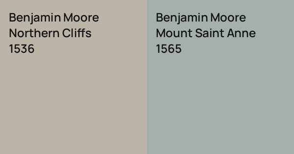Benjamin Moore Northern Cliffs vs. Benjamin Moore Mount Saint Anne ...
