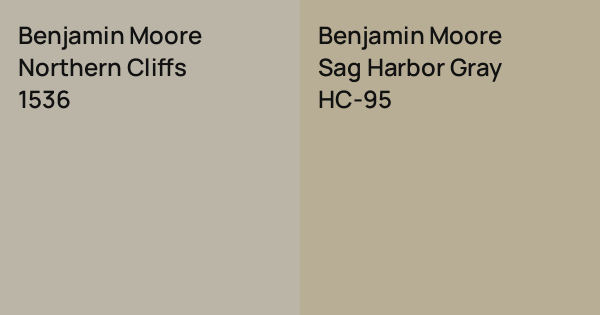 Benjamin Moore Northern Cliffs vs. Benjamin Moore Sag Harbor Gray ...