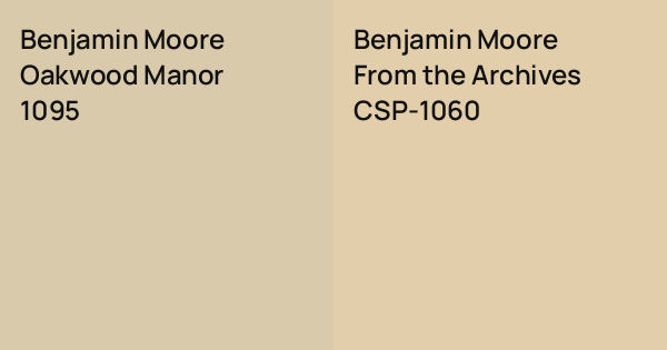 Benjamin Moore Oakwood Manor vs. Benjamin Moore From the Archives ...