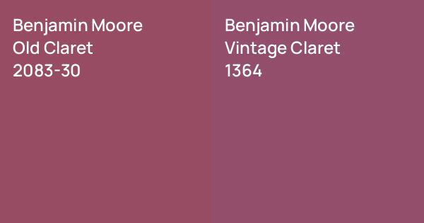 Benjamin Moore Old Claret vs. Benjamin Moore Vintage Claret comparison
