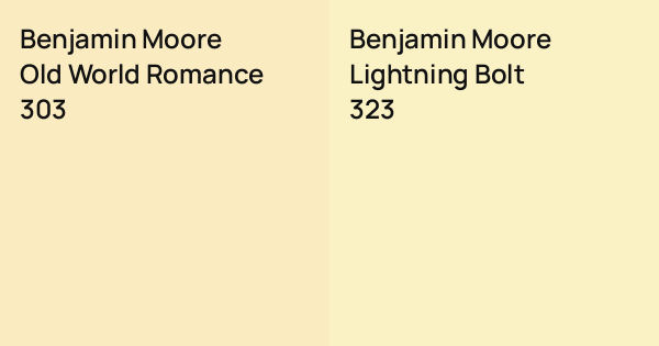 Benjamin Moore Old World Romance vs. Benjamin Moore Lightning Bolt ...