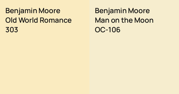 Benjamin Moore Old World Romance vs. Benjamin Moore Man on the Moon ...