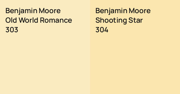 Benjamin Moore Old World Romance vs. Benjamin Moore Shooting Star ...
