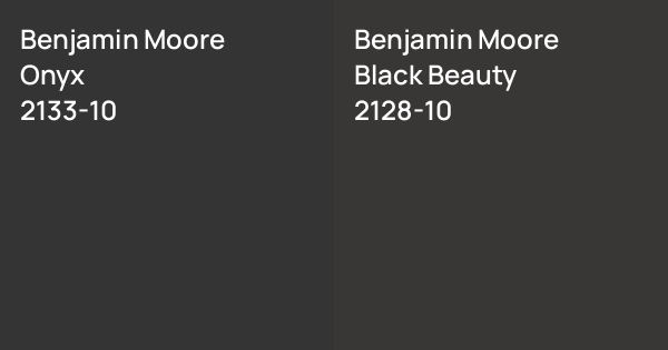 Benjamin Moore Onyx vs. Benjamin Moore Black Beauty comparison