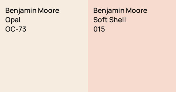 Benjamin Moore Opal vs. Benjamin Moore Soft Shell comparison