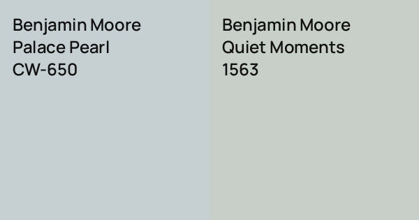 Benjamin Moore Palace Pearl vs. Benjamin Moore Quiet Moments comparison